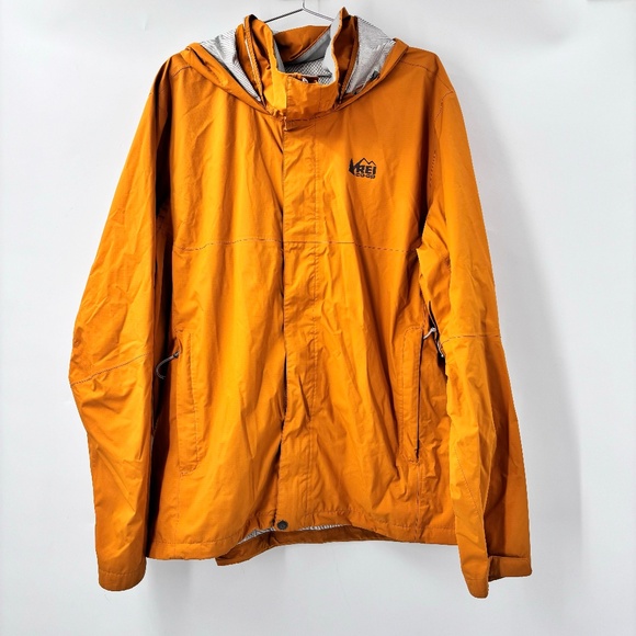 REI | Jackets & Coats | Rei Mens Nylon Rain Jacket Windbreaker Yellow ...